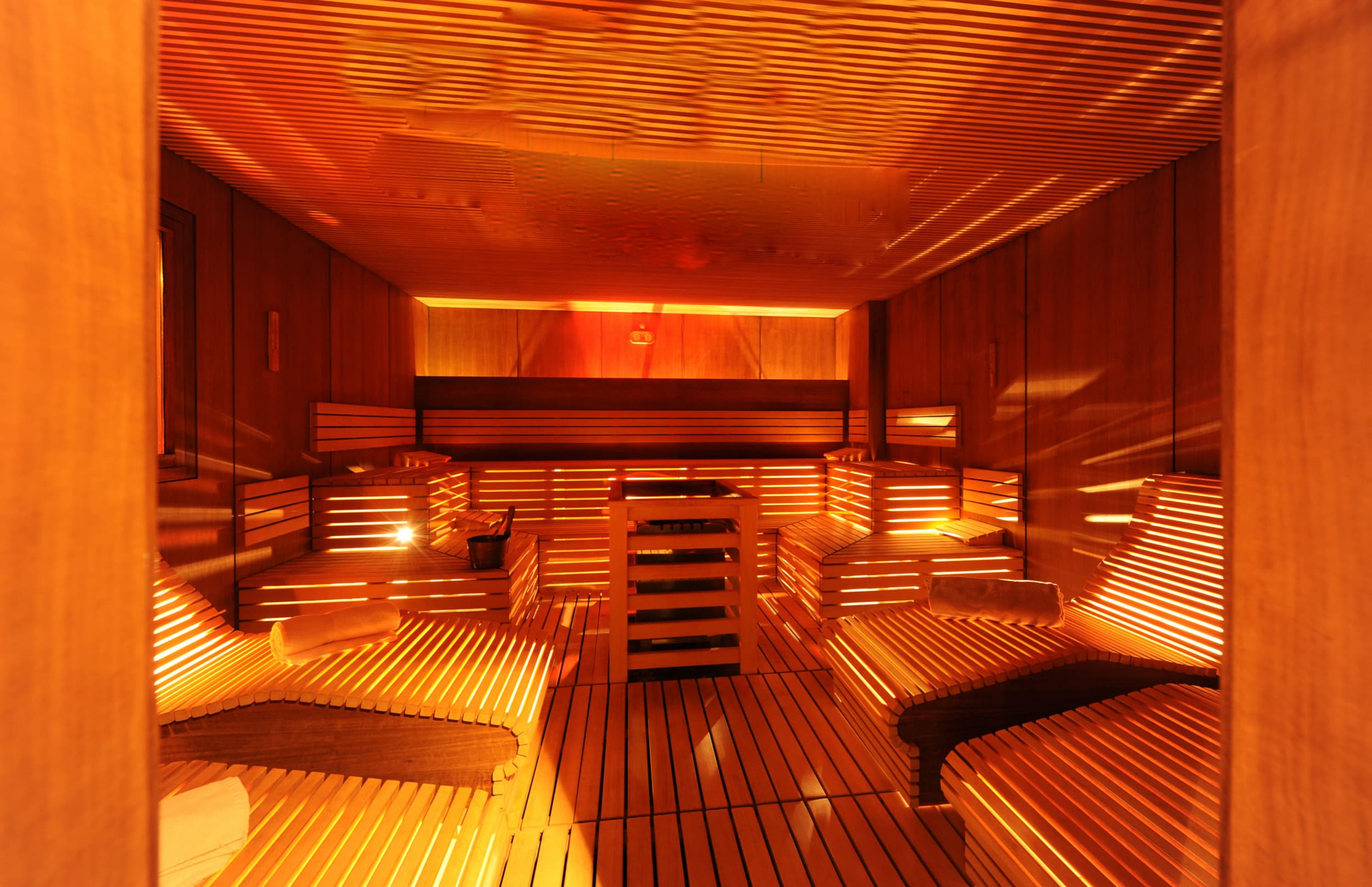 Sophisticated sauna area